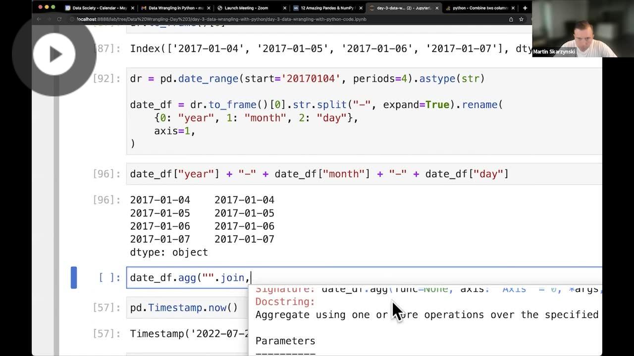 Data Wrangling in Python Bootcamp: Session 3 Replay - Python 3.7 ...