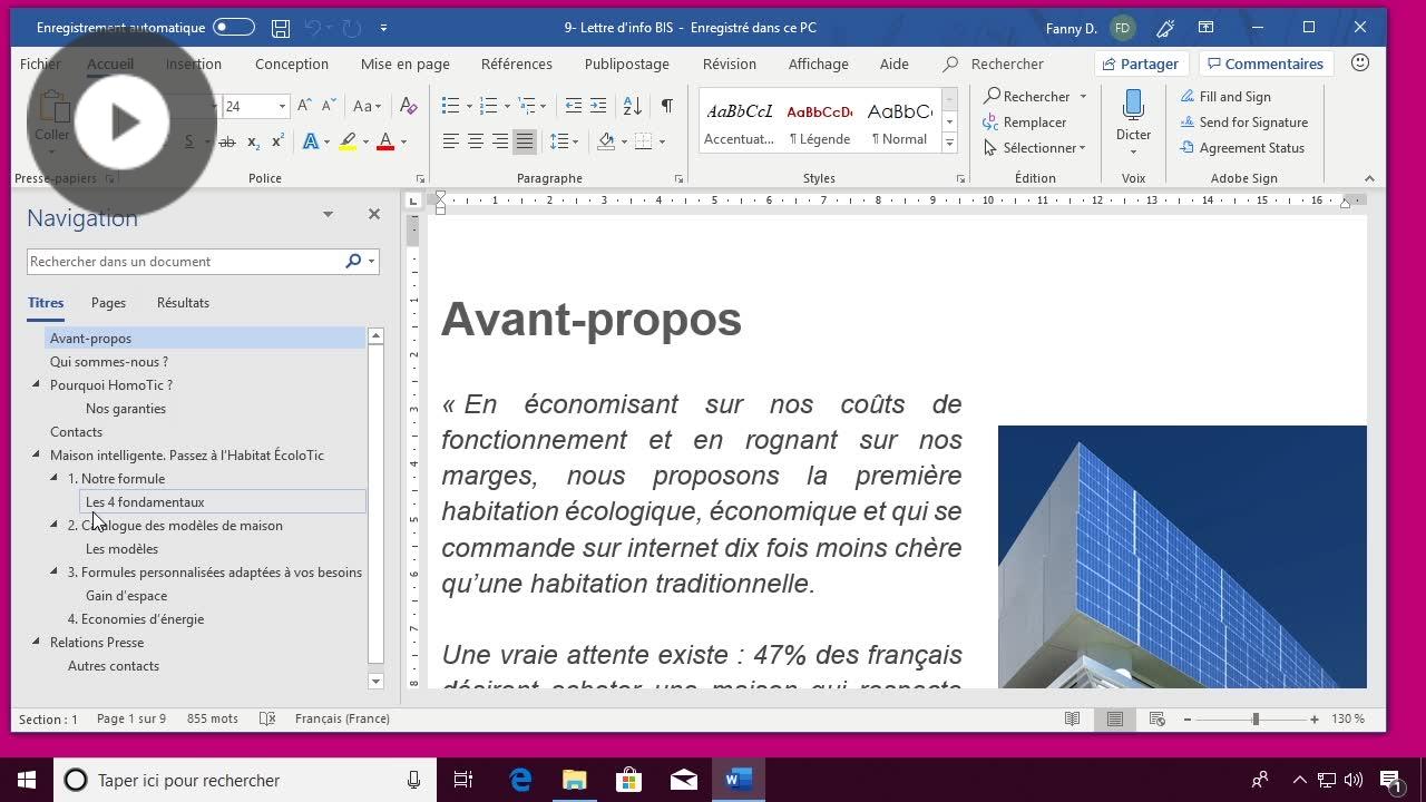 Word Office 365 : Mettre en forme un document - Word Office 365 ...