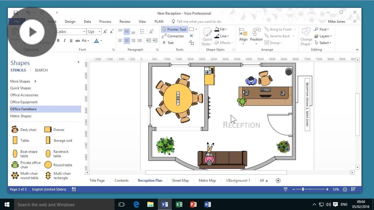 Exploring the Interface in Visio 2016 for Windows - Visio 2016 (Windows ...