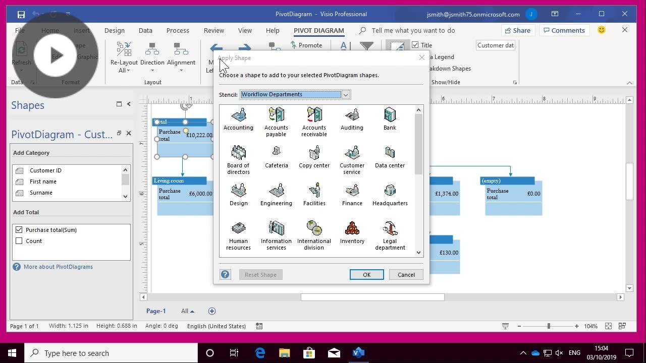 Analyzing your data in Visio Professional 2019 - Visio Professional ...