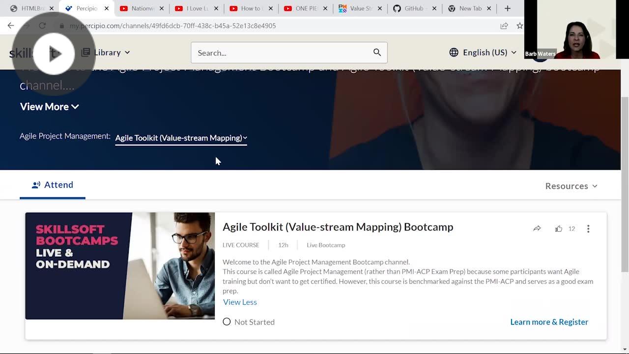 Agile Toolkit (Value Stream Mapping) Bootcamp Replay - Agile - BEGINNER - Skillsoft