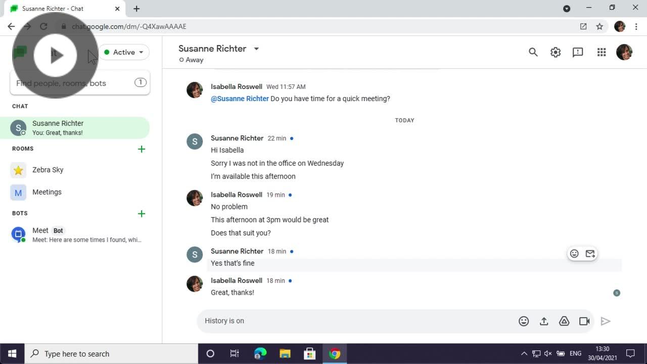 Getting Started with Google Chat 2021 - Google Chat 2021 - BEGINNER ...