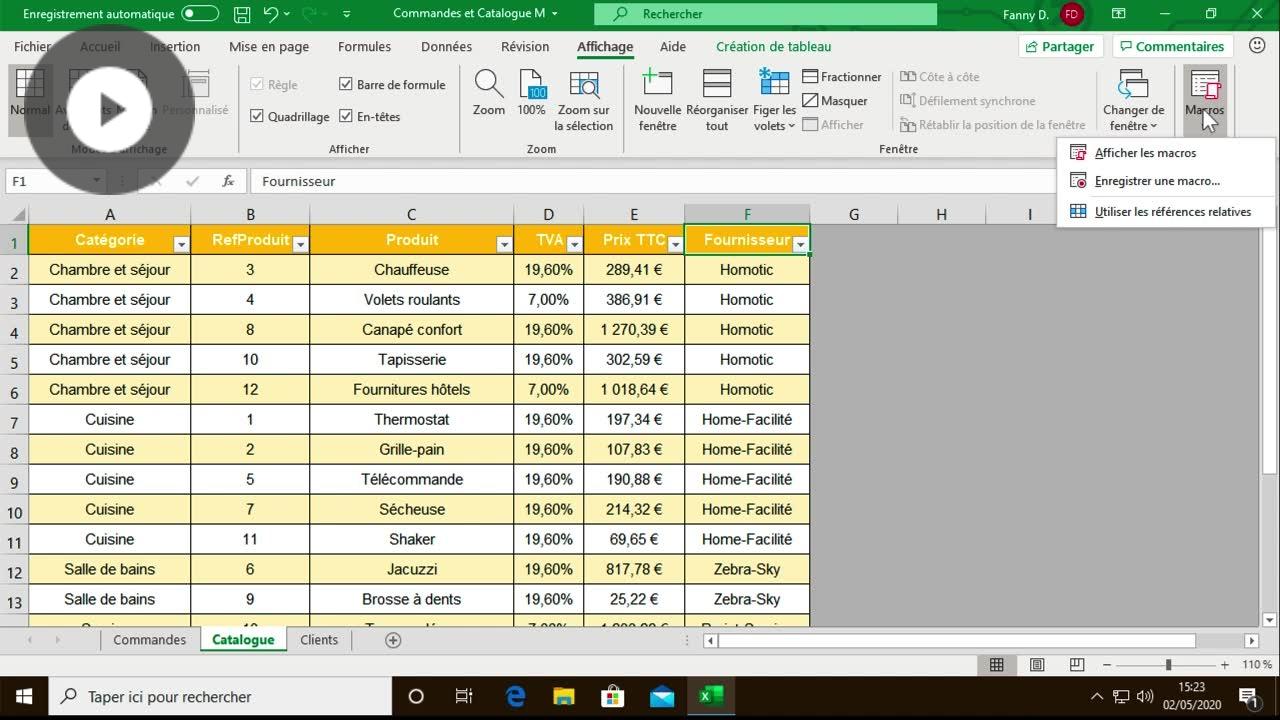 Excel Office 365 : Utiliser les macros dans Excel - Excel Microsoft 365 ...