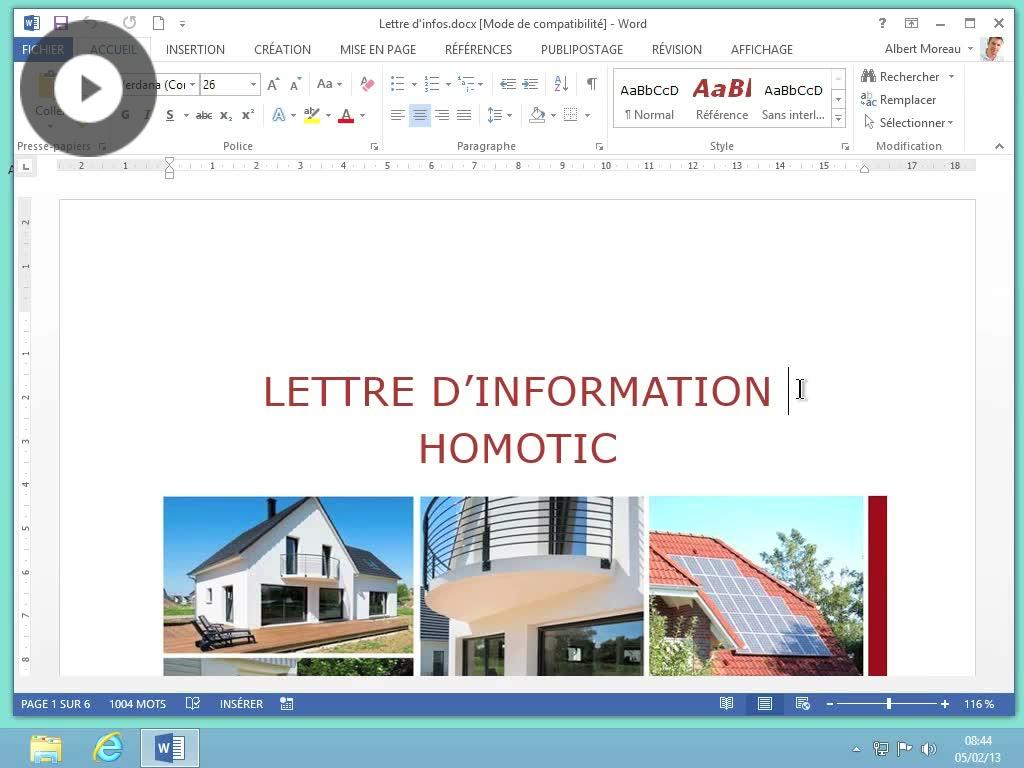 Modification du format d'un document - Word 2013 (Windows ...