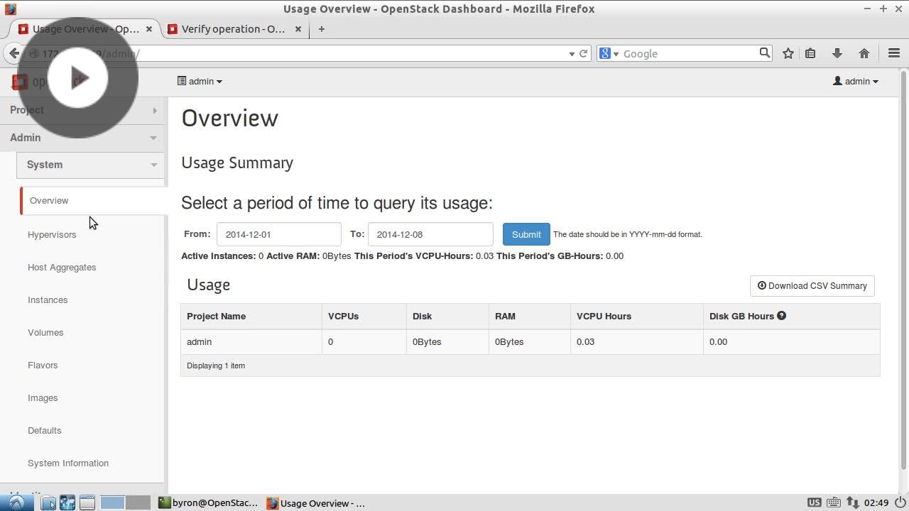 The OpenStack Dashboard - OpenStack 2014 - Skillsoft
