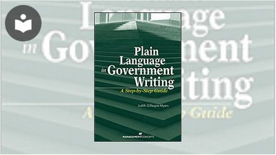 Plain Language in Government Writing: A Step-by-Step Guide Book ...